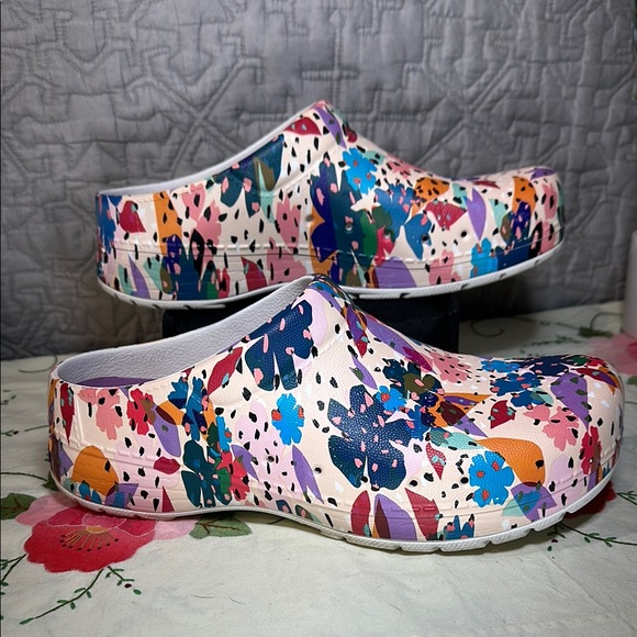 Dansko | Shoes | Dansko Womens Kane Flower Party Backless Nursing Clogs ...